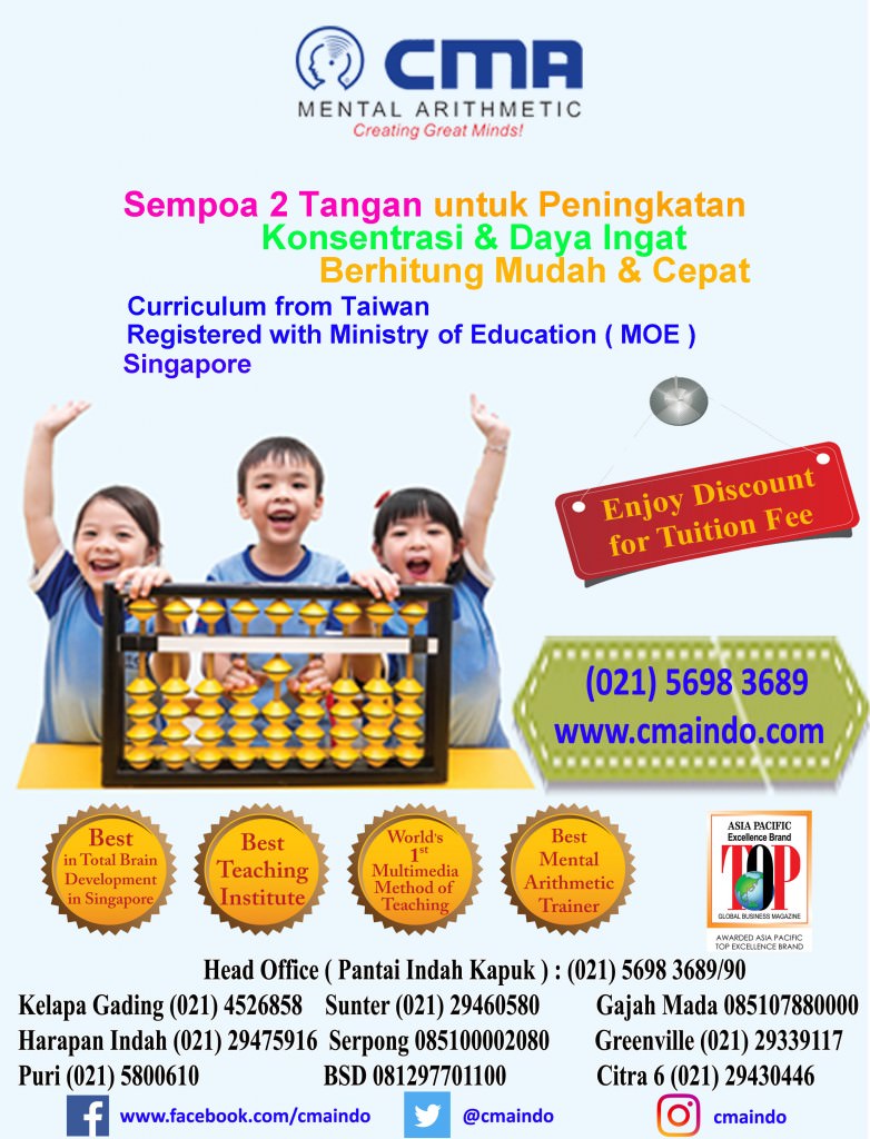 Sempoa? Ya, CMA Mental Arithmetic Indonesia! | CMA Mental Arithmetic ...